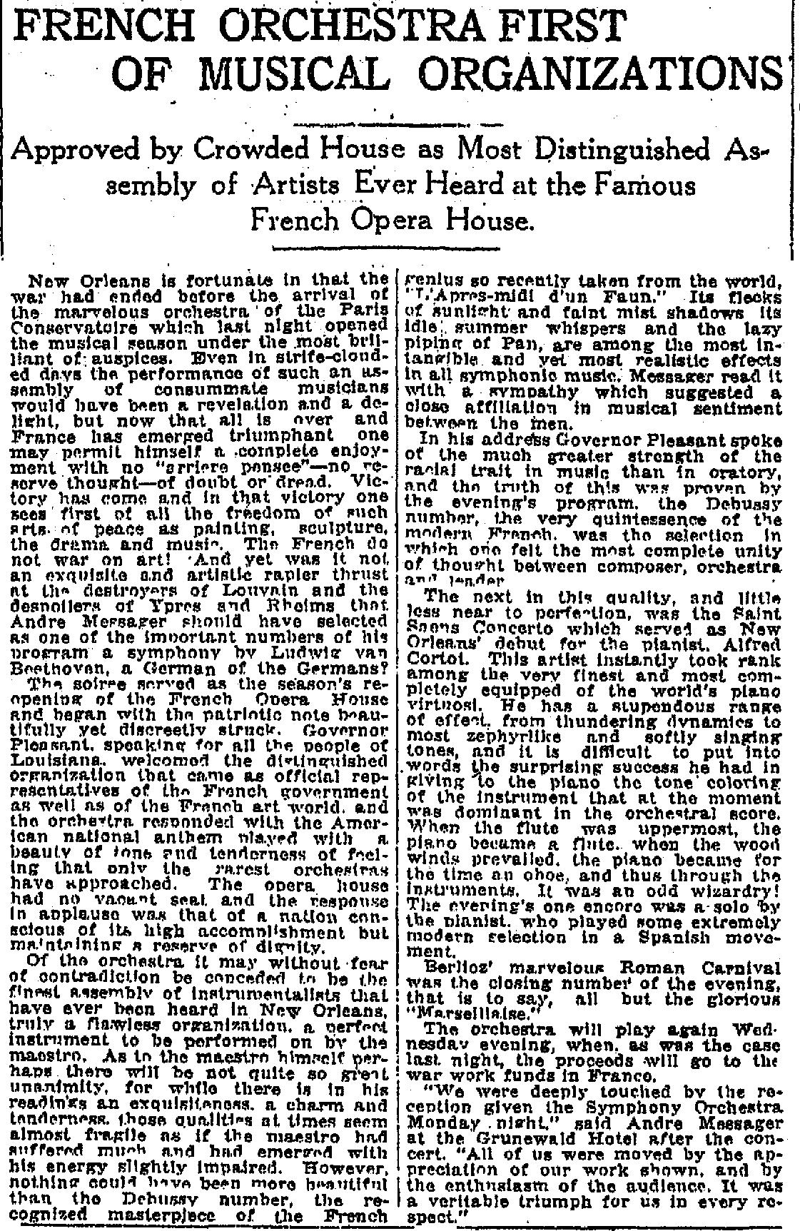 1918: The Twilight of the New Orleans’ French Opera House – digital ...