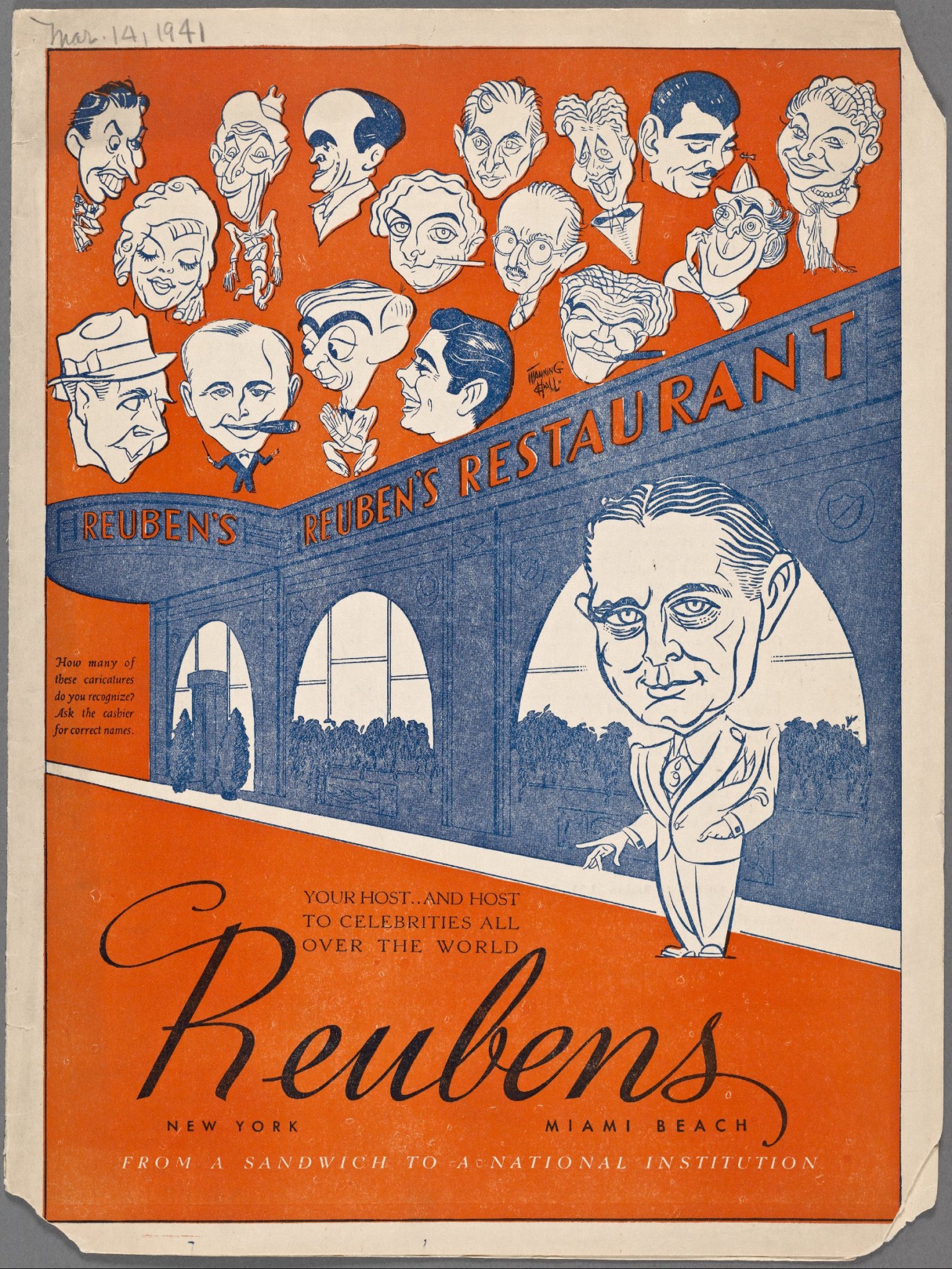 Reuben’s Restaurant and Delicatessen – digital Humanities studio